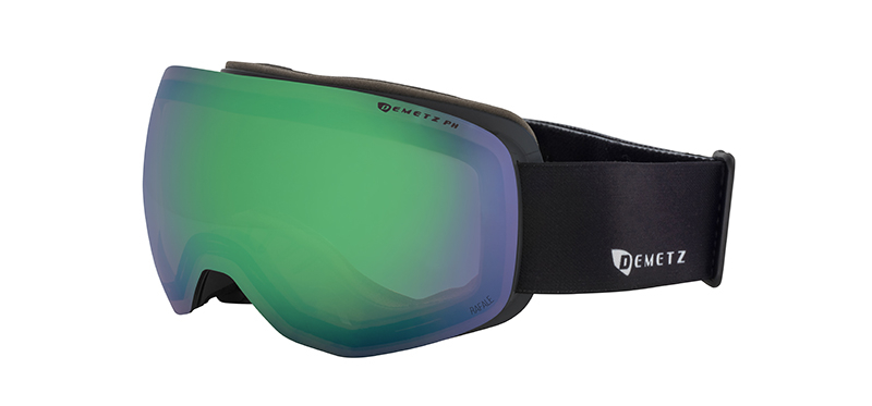 Masque de ski mixte DEMETZ Noir Mat SLUFF Noir Mat Photo Cat.1 à 3 - 50429